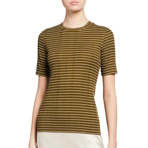 Vince | Tops | Vince Variegated Rib Striped Top | Poshmark